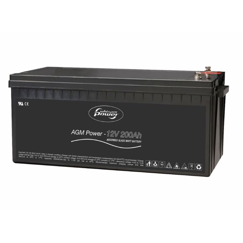 AGM-Power 12V 200Ah Absorbed Glass Matt - Recrea-Power